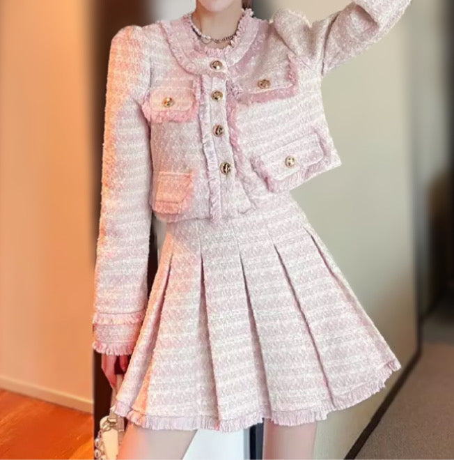 Tweed Short Jacket & Skirt Set – yourpersonalstylistuk